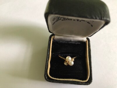 Pearl and Diamond Chip Ring by Elizabeth of Mexico City | eBay