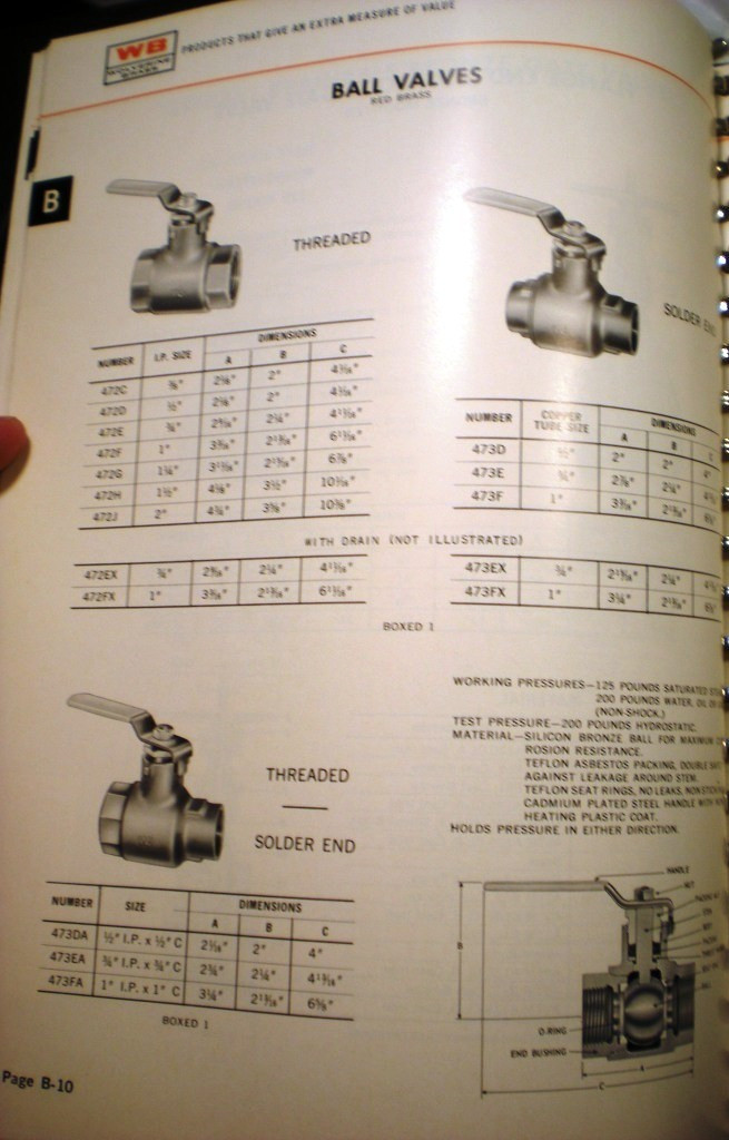 WOLVERINE BRASS WORKS Valve Plumbing Catalog Teflon ASBESTOS Packing ...