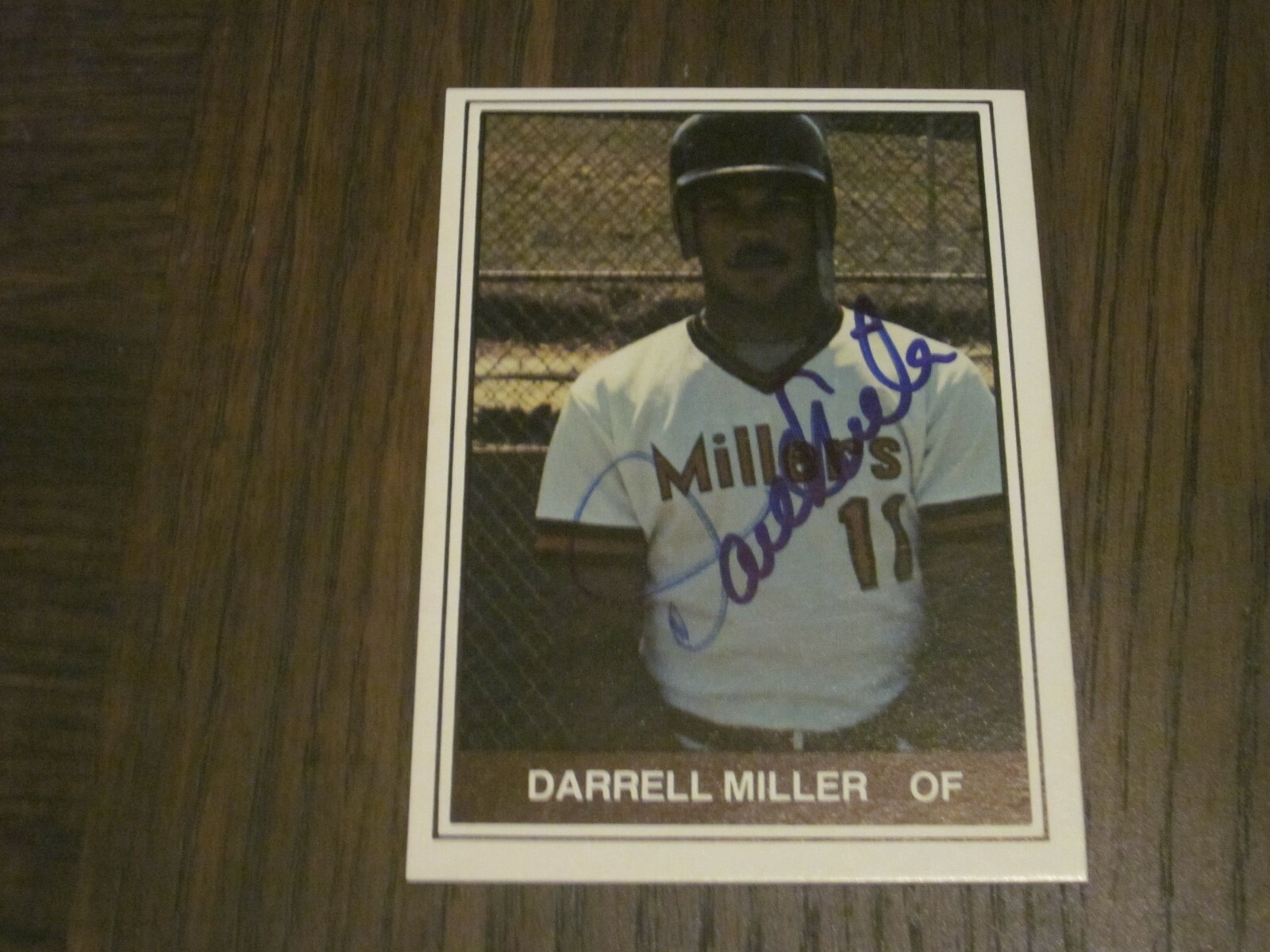 DARRELL MILLER SIGNED AUTOGRAPHED 1982 TCMA MINOR LG CARD-HOLYOKE ...