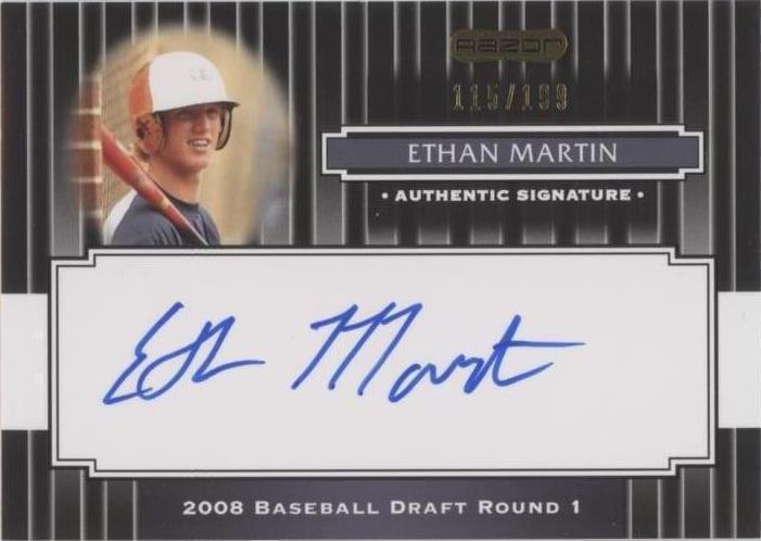 2008 Razor Signature Series - Ethan Martin #115 Black /199 (AU, RC) for ...