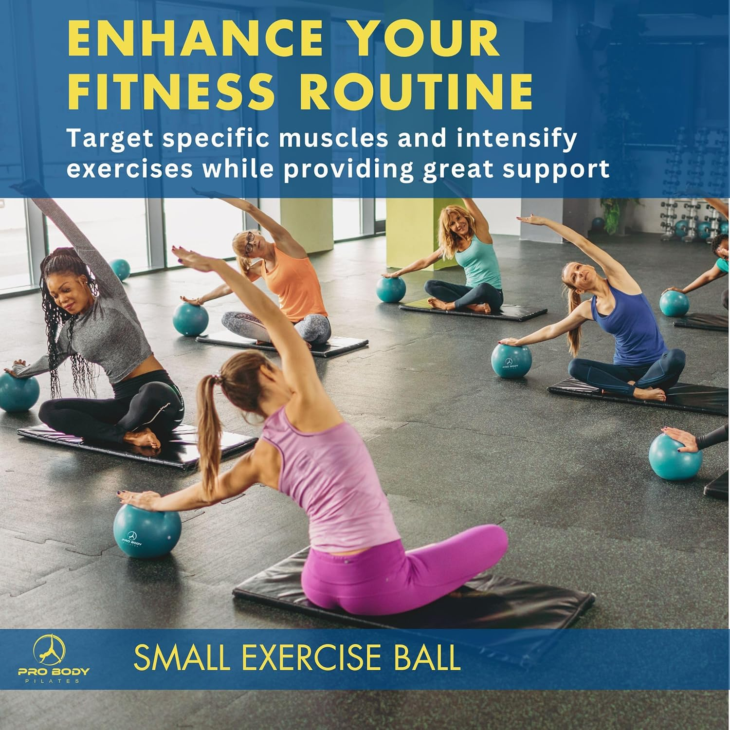Ball Small Exercise Ball, 9 Inch Bender Ball, Mini Soft Yoga Ball ...