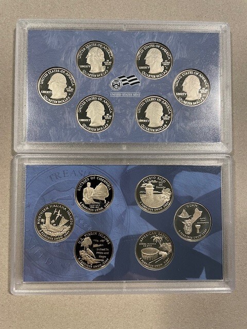 2009-S Proof Territories Quarter Set Gem DCam No Box or COA 6 Coins CN ...