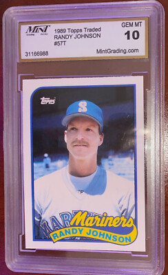 1989 Topps Traded Randy Johnson Seattle Mariners #57T Baseball Card GEM ...