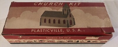 Plasticville-Church Kit CC-9 with box-see all photos-sold AS IS | eBay