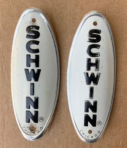 2 Vintage Schwinn Original Head Badge Sting Ray Krate Fastback 20-26 ...