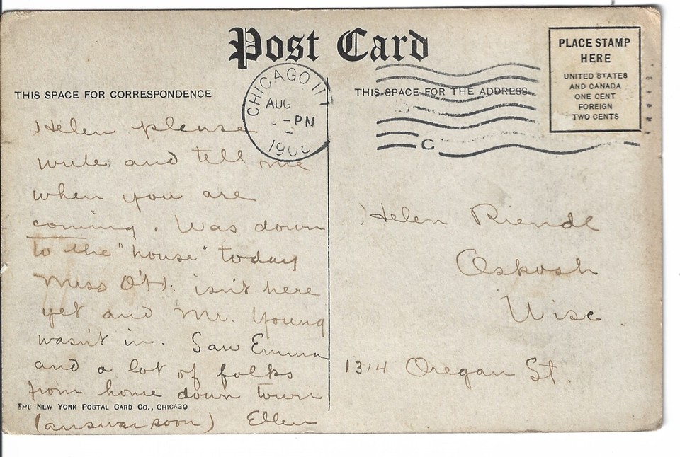 1908 Vintage Color Postcard Columbus Memorial Building Chicago #519 | eBay