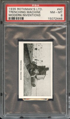 1935 ROTHMAN'S LTD. MODERN INVENTIONS 40 TRENCHING MACHINE PSA 8 NS | eBay