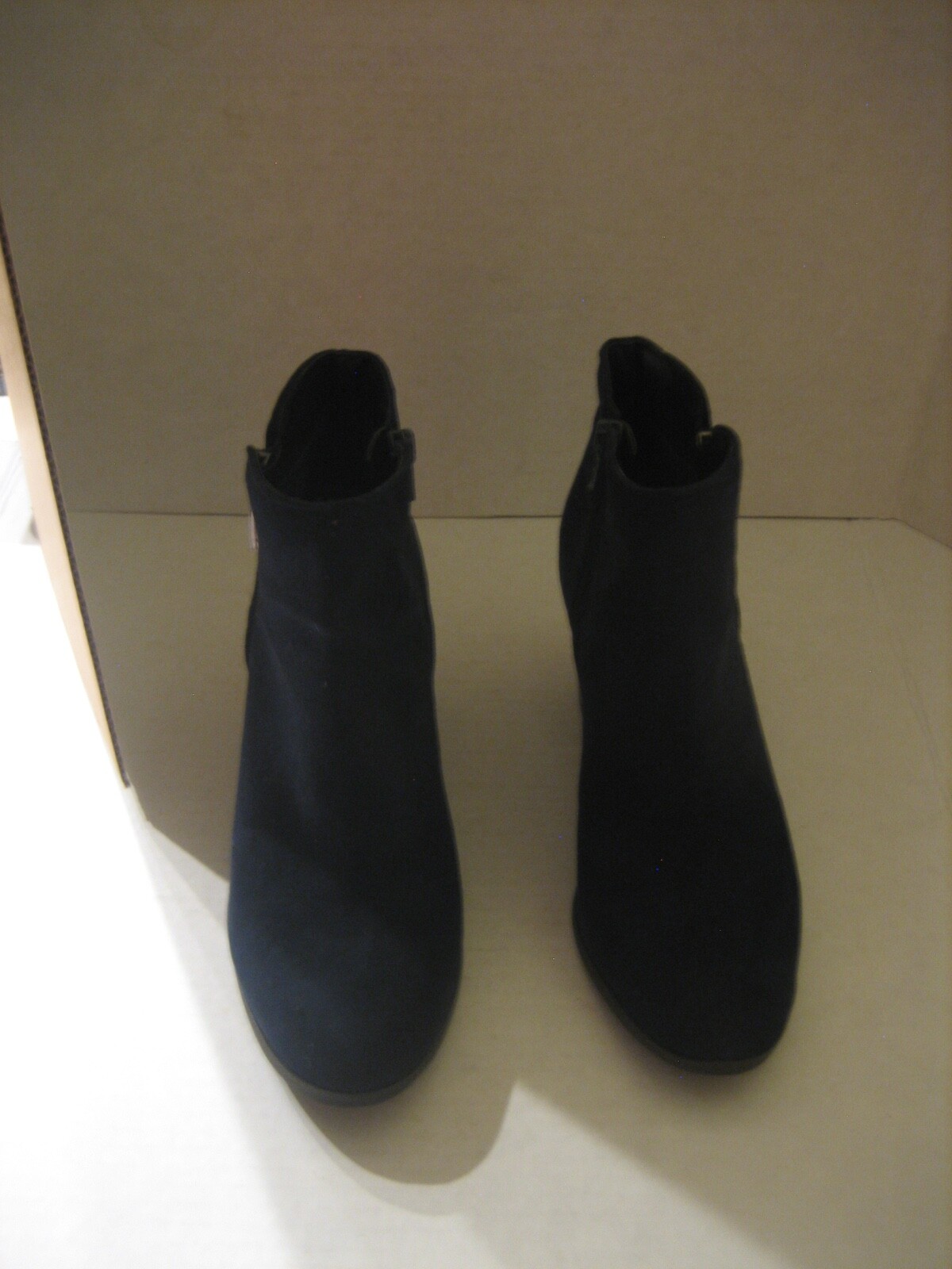 Style & Co Faux Suede Navy Blue Women's Ankle Heeled Boots Sz 8 Pre ...