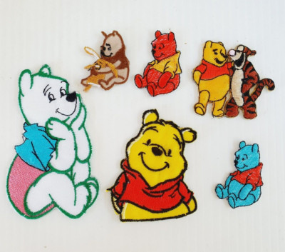 Bulk Lot of 6 x Assorted Winnie the Pooh Woven Souvenir Cloth Patch ...