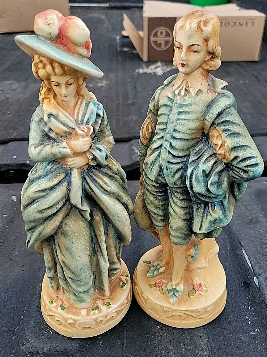 Vintage Chalkware Statues
