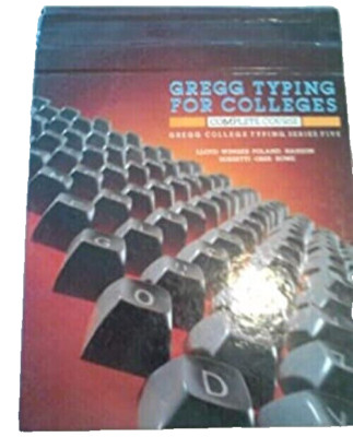 Gregg Typing For Colleges : Complete Course ( 1985 Hardcover) Fast Free ...