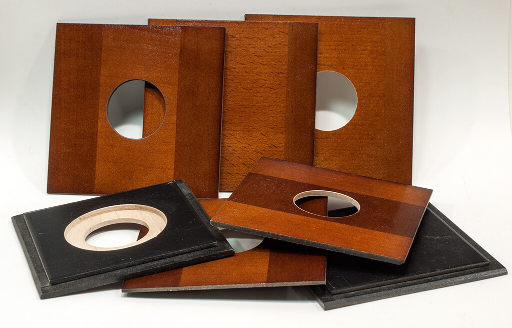 1 LENS BOARD 4 x 4" FOR WISNER, or CALUMET VIEW 4"x5" Sol.Maple ...