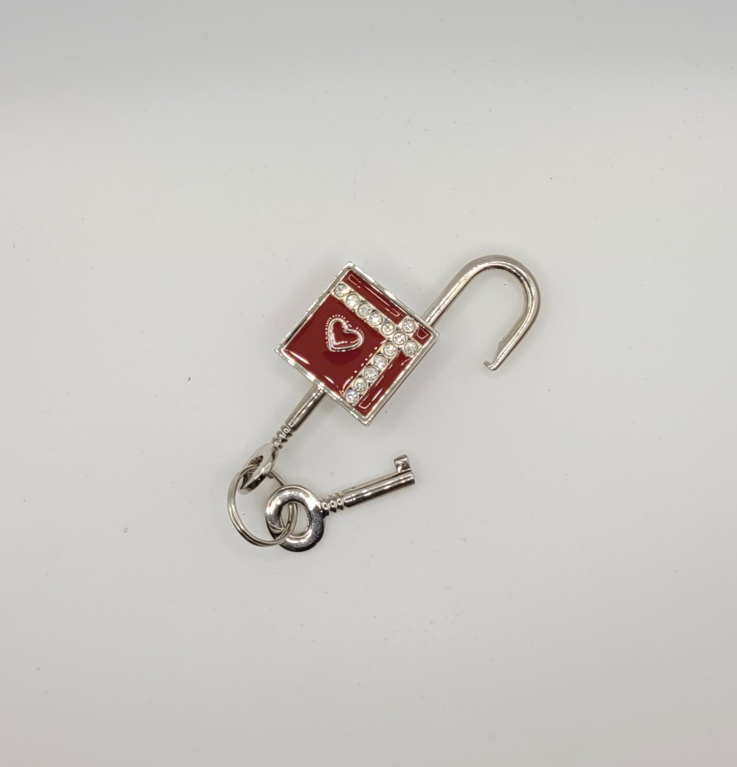 Handbag Charm Keychain Red Lock & Keys With Crystal Rhinestone | eBay