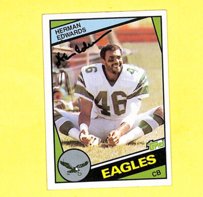 Herman Edwards Signed Auto Autograph 1984 Topps Card #327 Eagles | eBay