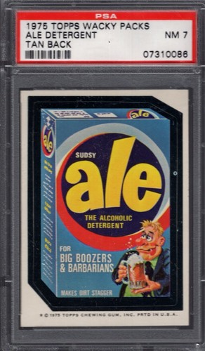 1975 Topps Wacky Packages ALE DETERGENT PSA 7 NM Series 13 Packs ...