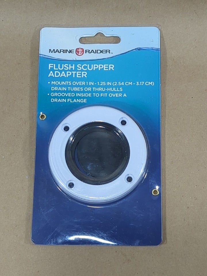 Marine Raider Flush Scupper Adapter for 1 - 1.25 IN Drain Tubes or Thru ...