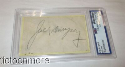 ORIGINAL BOXER JACK DEMPSEY AUTOGRAPH SIGNATURE PSA DNA AUTHENTICATED ...