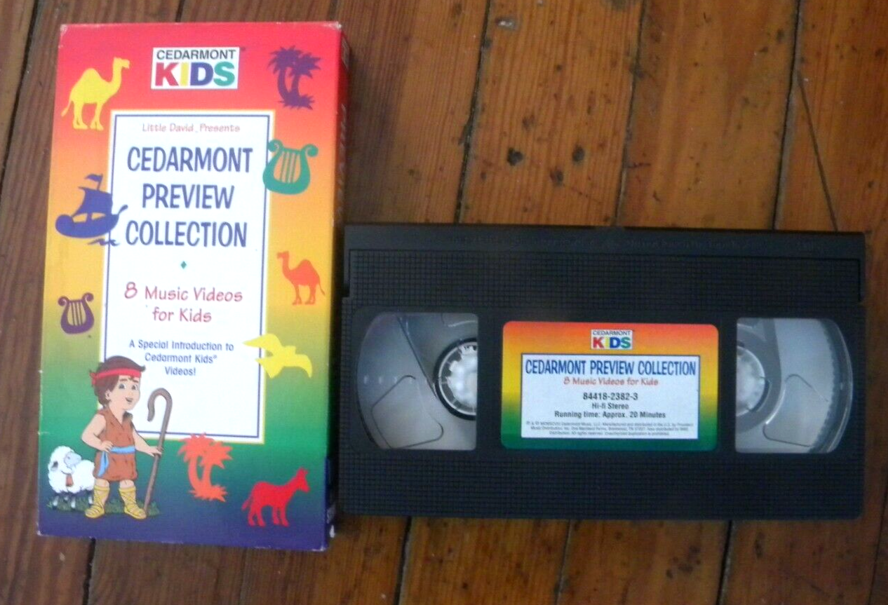 Cedarmont Preview Collection VHS VCR Video Tape Used 8 Music Videos ...