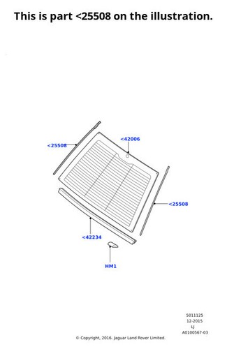 Land Rover Genuine Moulding Rear Window Fits Range Rover 2002-2009 ...
