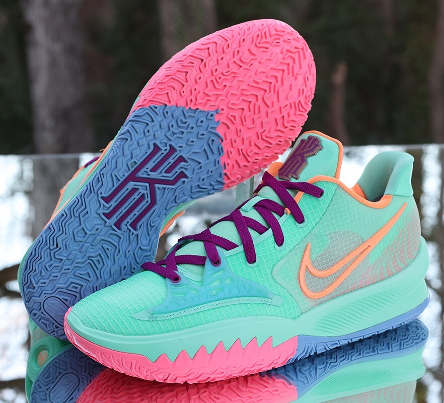 Nike Kyrie 4 Low Keep Sue Fresh Men’s Size 13 Green Orange Custom ...