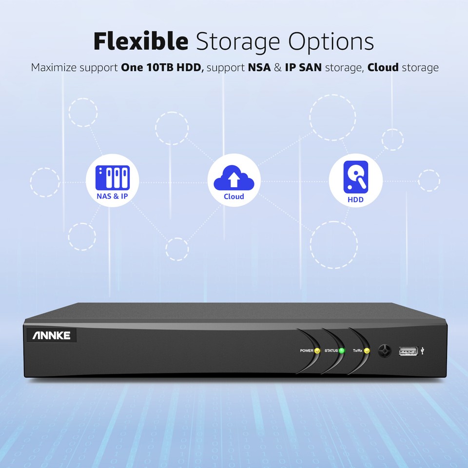 ANNKE 5IN1 4K 8MP 8CH DVR Video for CCTV Security Camera System AI ...