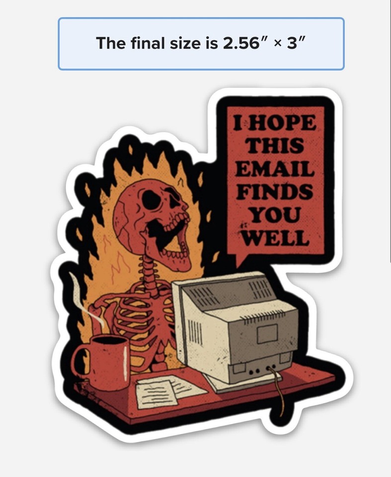 Funny Workplace Sticker, Funny Vinyl Sticker | eBay