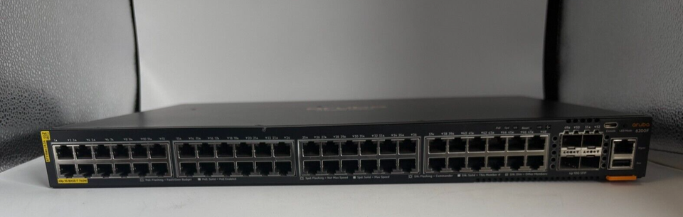 Aruba HP JL728A 6200F 48G Class4 4SFP+ Switch | eBay