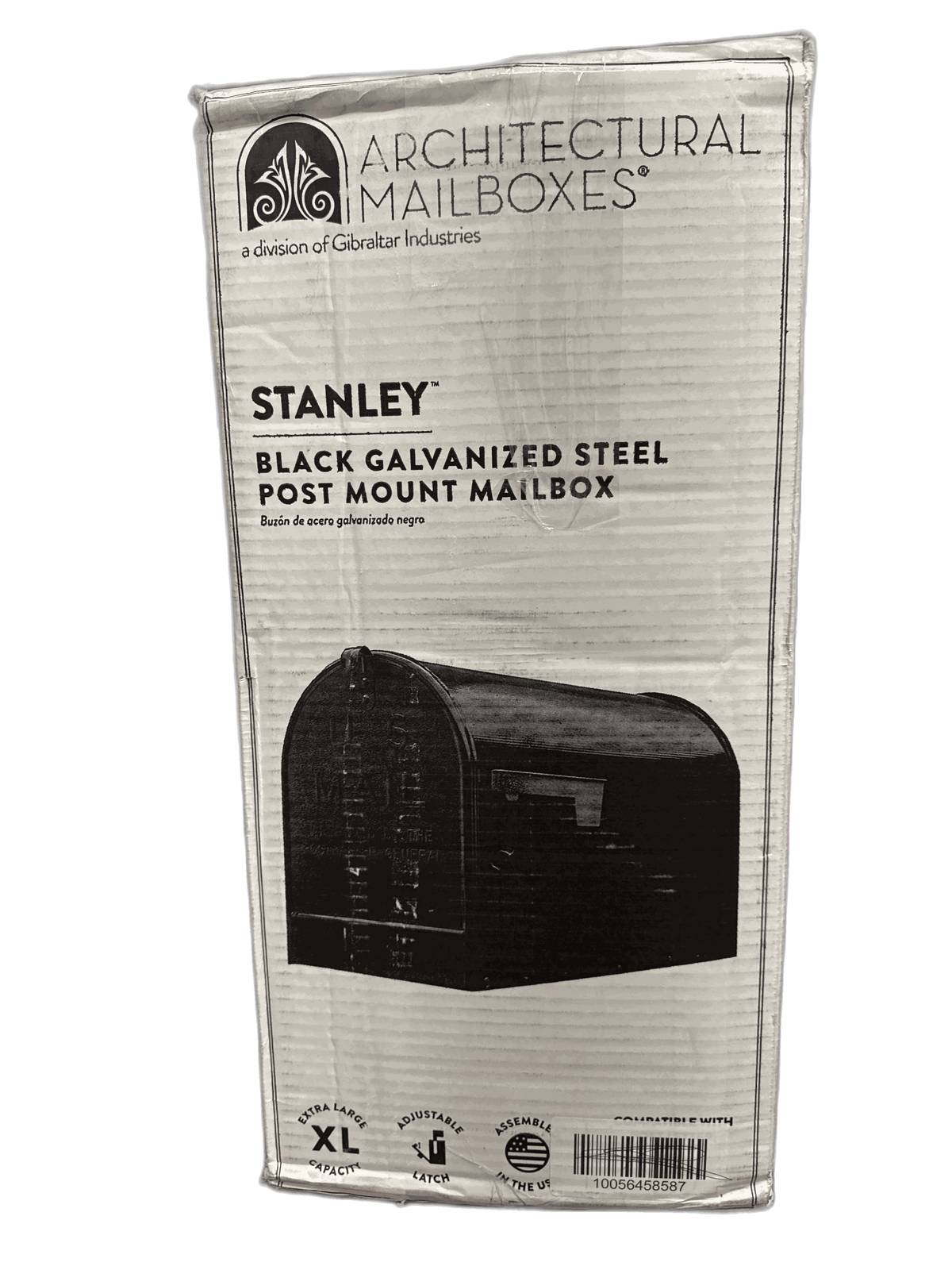 Architectural Mailboxes Stanley Black, Extra Large, Steel, Post Mount ...