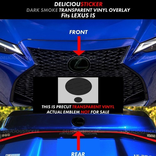 Fits 2021-2025 Lexus IS PreCut Smoke Emblem Tint Overlay Decal IS350 ...