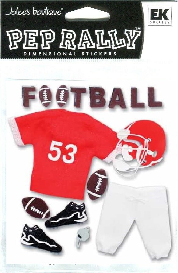 Jolee's Boutique Pep Rally FOOTBALL Scrapbook Dimensional Stickers U ...