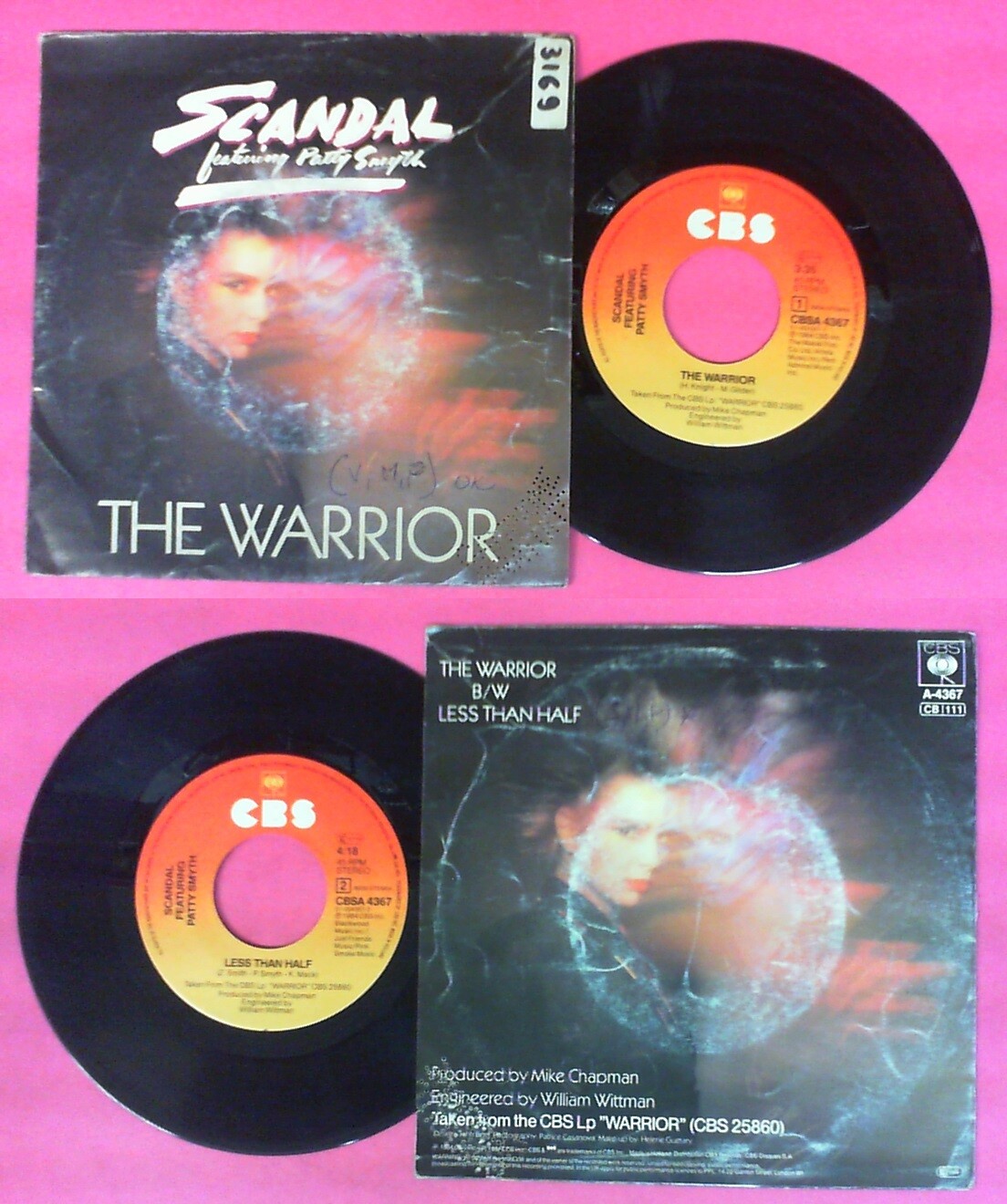 LP 45 7" SCANDAL FEATURING PATTY SMYTH The warrior Less than half (QSS2 ...