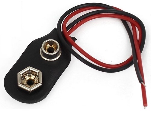 10PCS 9V PP3 9Volt battery snap on clip connector I Type Holder 10CM ...