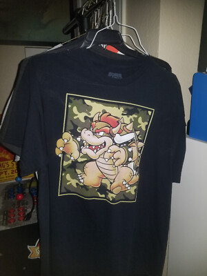 XL Camo Bowser T- shirt unisex (Black) Never worn | eBay
