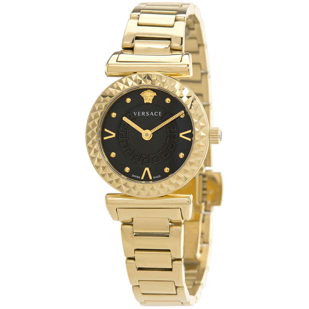 Versace Mini Vanity 27mm Gold Stainless Steel Women's Wristwatch for ...