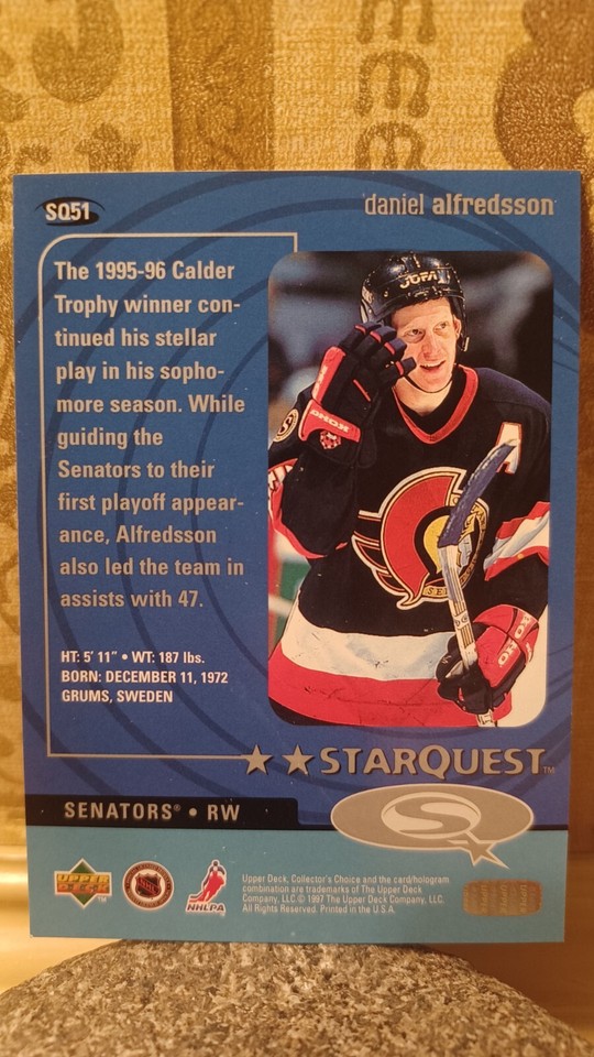 DANIEL ALFREDSSON Star Quest 2 Star 1997-98 Collector's Choice #SQ51 ...