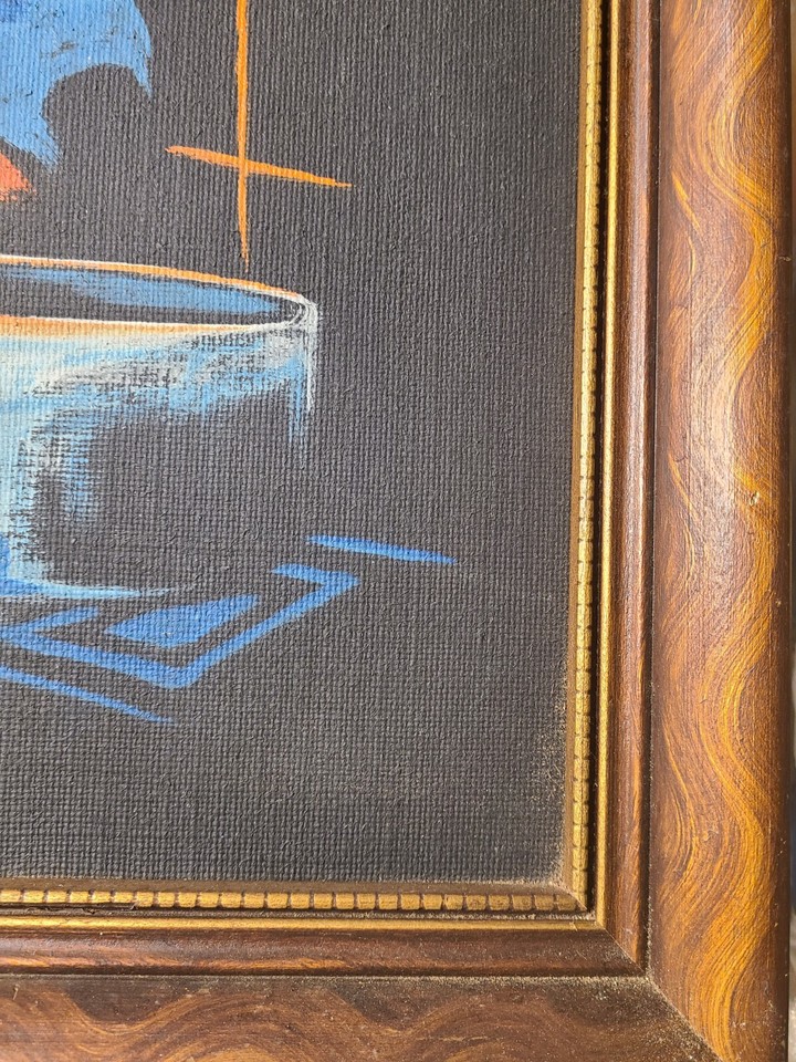 Vintage Abstract Expressionist Still Life Original Cay Skot Oil on ...