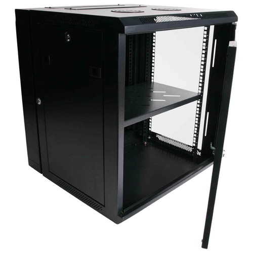 12RU 550mm Deep Wall Mount Server Rack / Network Cabinet + Swing Frame ...