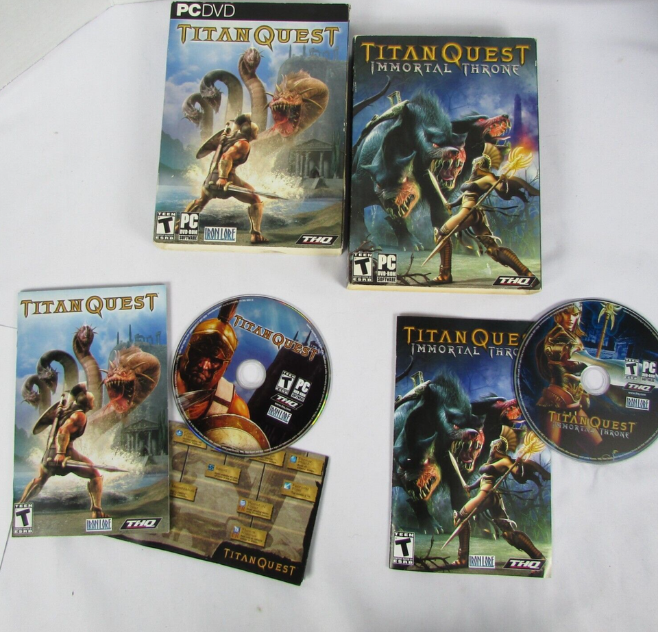 Titan Quest -Titan Quest Immoral Throne Complete w/case and Manual (PC ...
