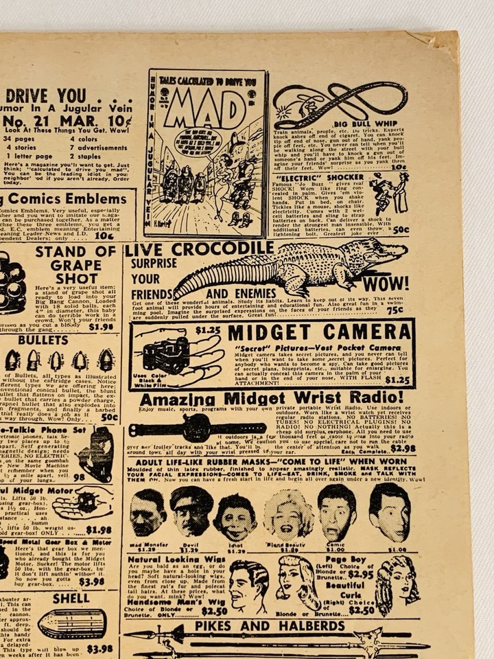 Mad Magazine Comic Book March 1955 Volume One #21, Wow! Mail Order ...