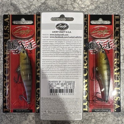 3 Packs Lucky Craft Pointer 78 Suspending Flake Golden Sunfish | eBay