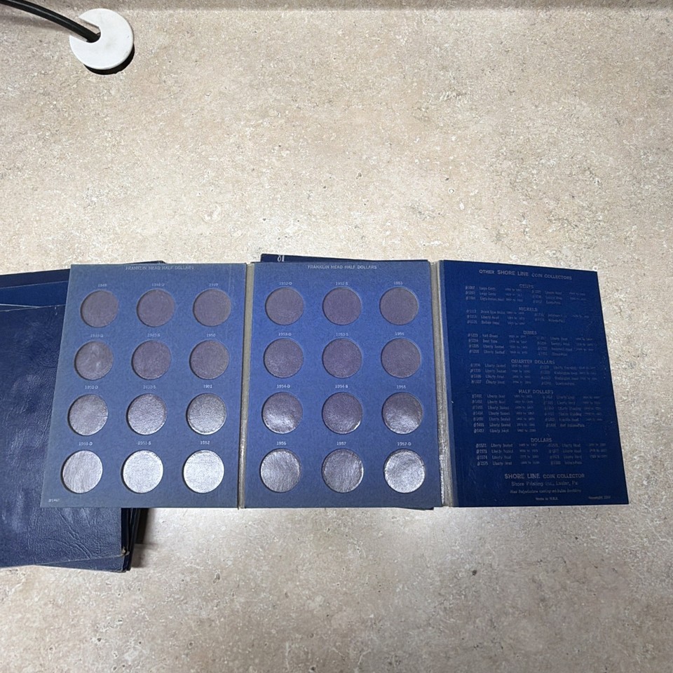 Lot of 9 Assorted Coin Collecting Albums Folders Empty - Whitman/Shore ...