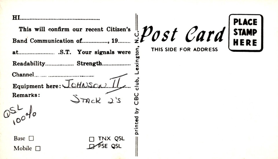 Capitol City Boat Club Oklahoma City Oklahoma KQV-0506 QSL Radio ...