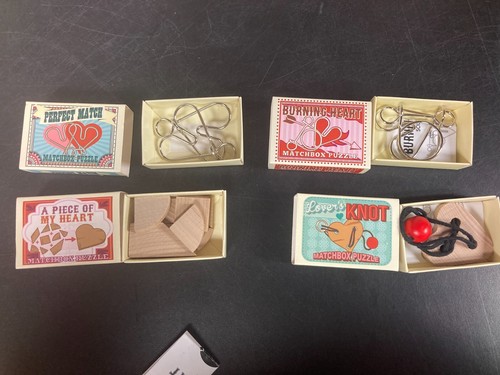 Matchbox Puzzle Set of 4 Games Burning Heart Perfect Match Brand New ...