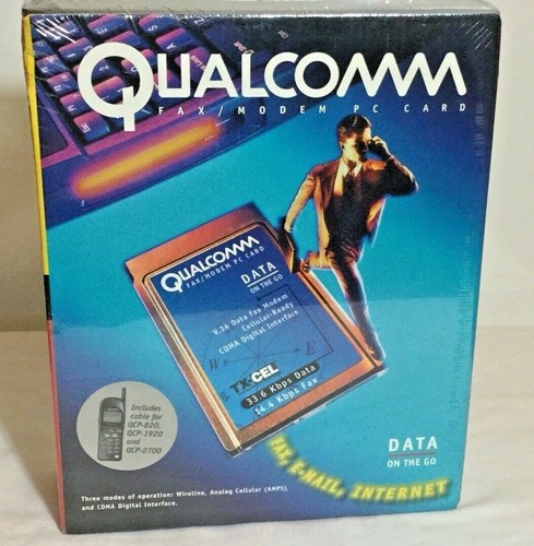 Qualcomm Data On The Go Fax/Modem PC Card 33.6 Kbps New In Box | eBay