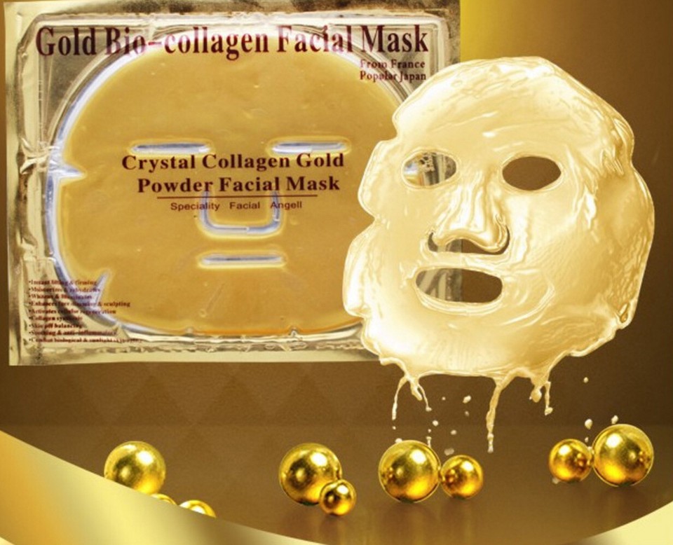 24K Gold Powder Collagen Face Masks EYE Facial Mask Hydrating ...