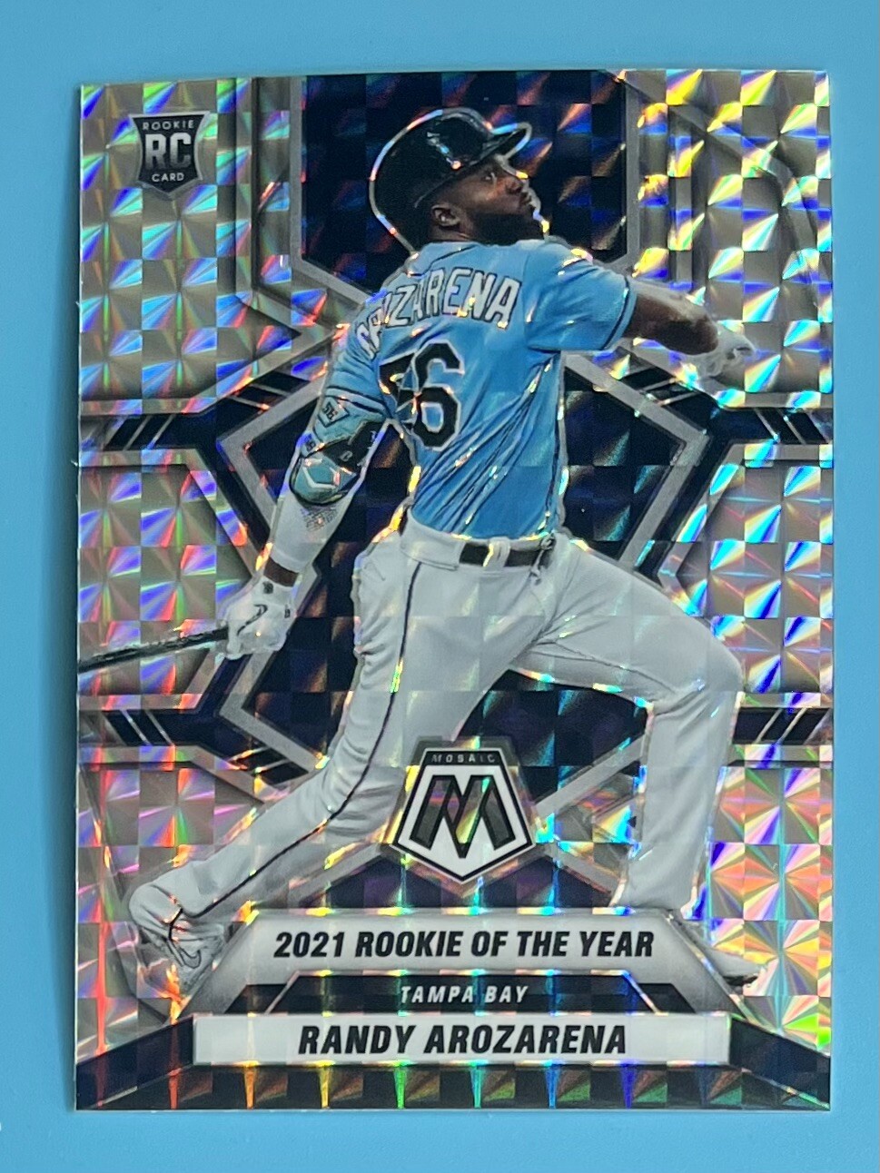 2022 Panini Mosaic Randy Arozarena Mosaic Prizm #284 RC Rookie of the ...