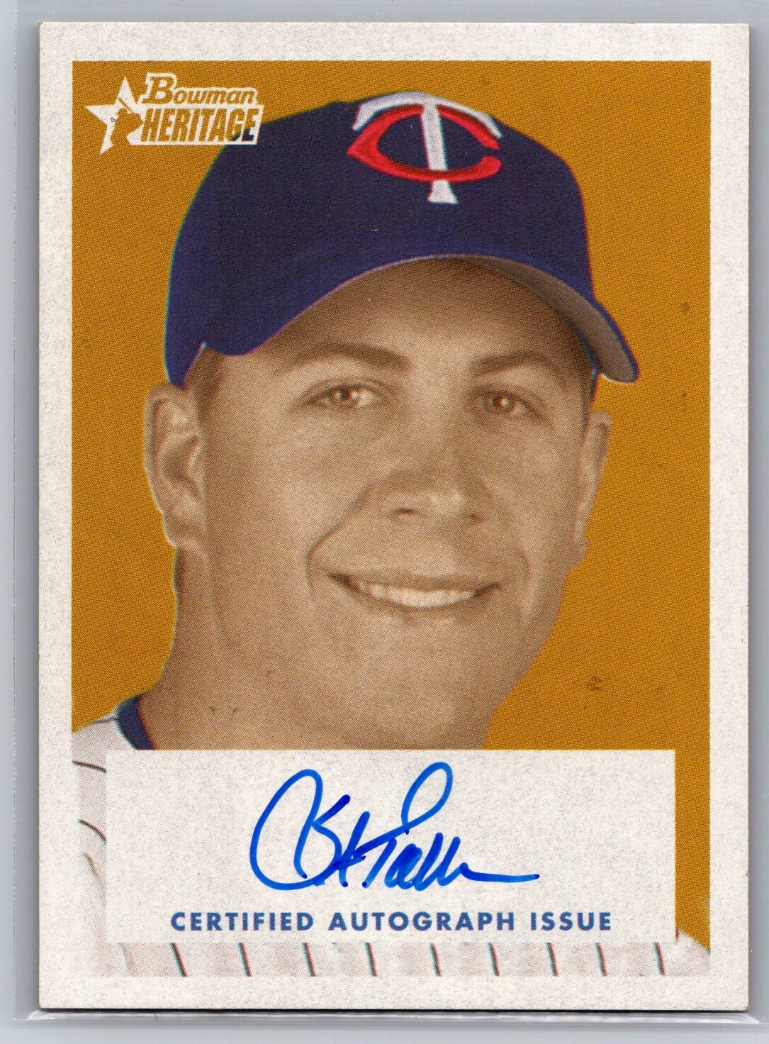 2006 Bowman Heritage #SG-ST Steve Tolleson Auto Minnesota Twins Card ...