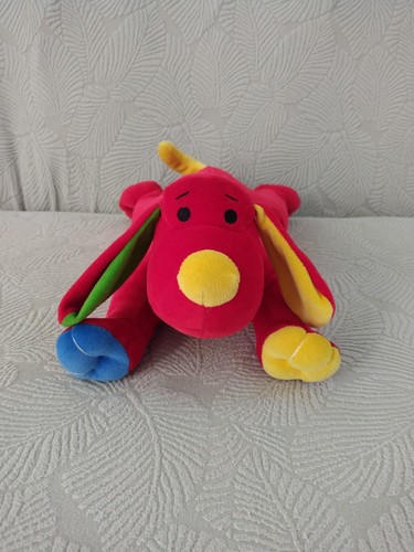 Snuggie Toy My 1st Puppy Rattle Plush Red/Yellow/Blue HTF 12" DGE Corp ...