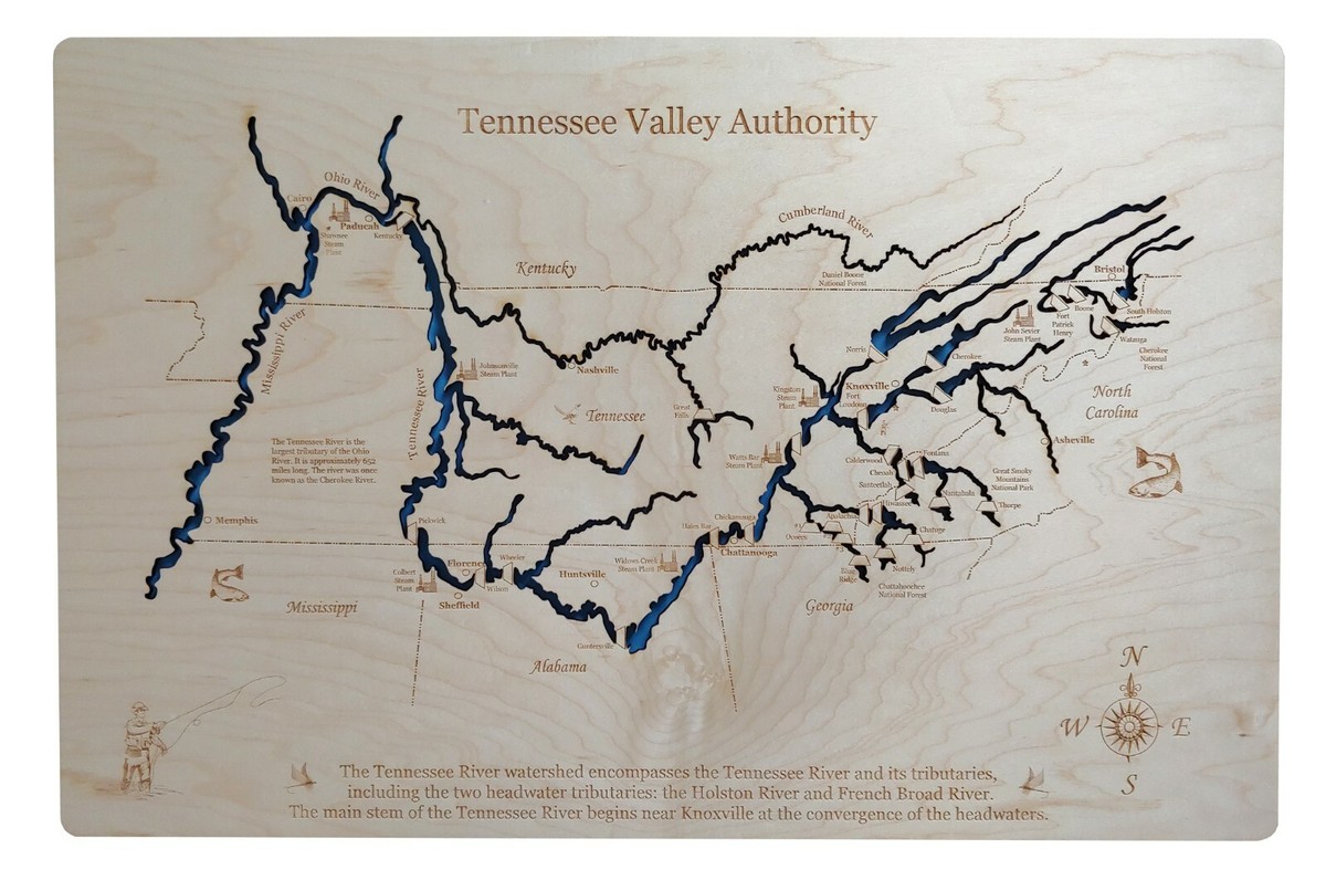 Tennessee River Map With States