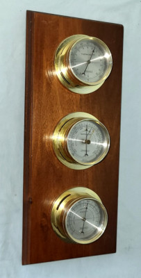 Vintage Springfield Instruments 3 Gauge Weather Station Barometer ...